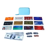 KALMORE RFID Secure Women's Leather Card Holder Wallet, Blue - Walmart.com
