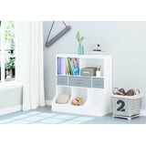 UTEX Kids Toy Box and Bookshelf Combo, Wooden Children's Playroom ...
