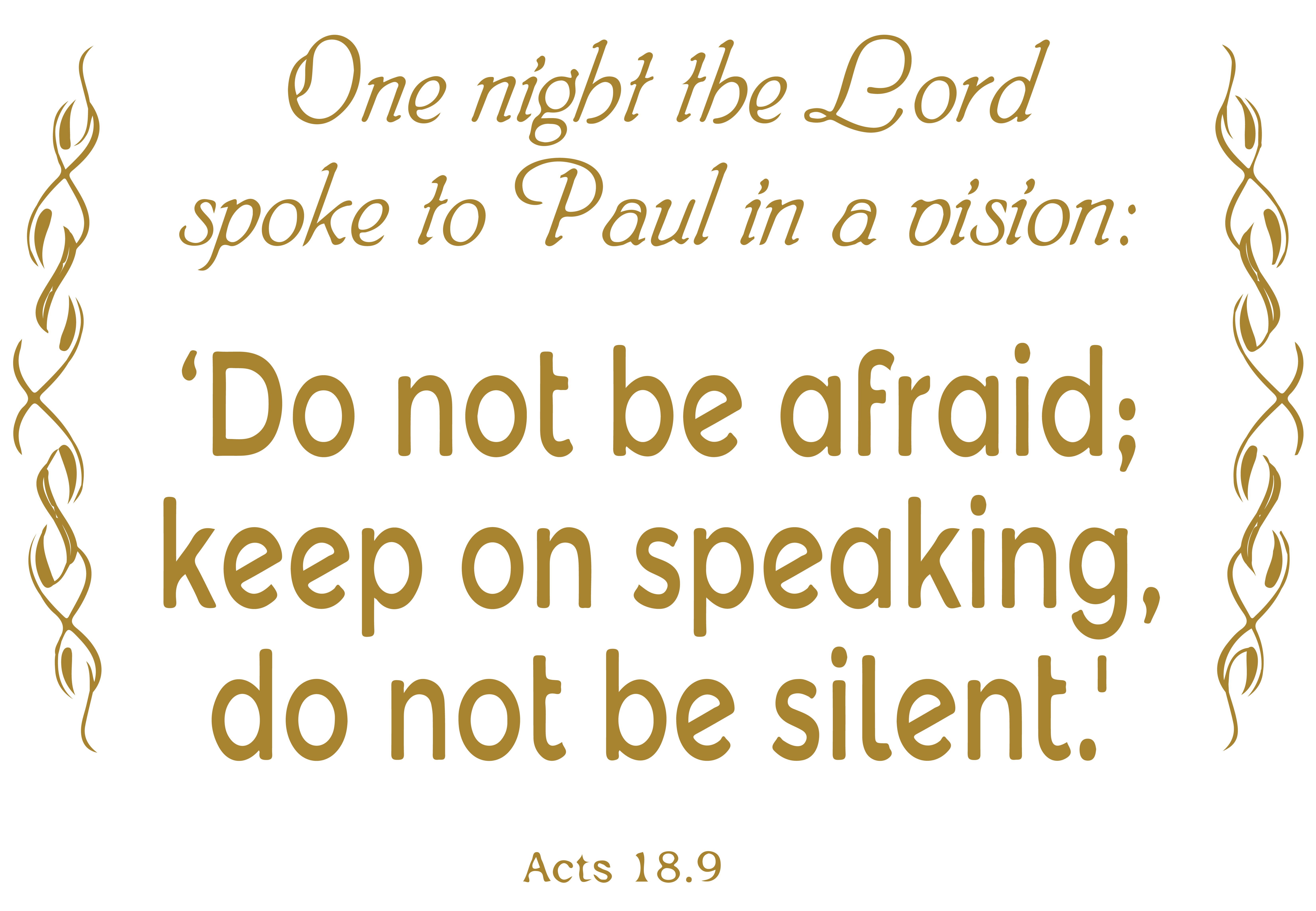 Acts 18 9 One Night The Lord Spoke To Paul Vinyl Decal Sticker