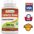 Best Naturals Celery Seed 600mg Supplement, 180 Tablets for ...