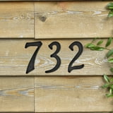 Hy-Ko 4 Inch 3-D Plastic House Address Number 5 with Mounting Nails ...