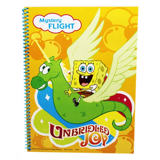 Yellow Spongebob Squarepants NoteBook - Mystery Flight" Spiral Notebook ...