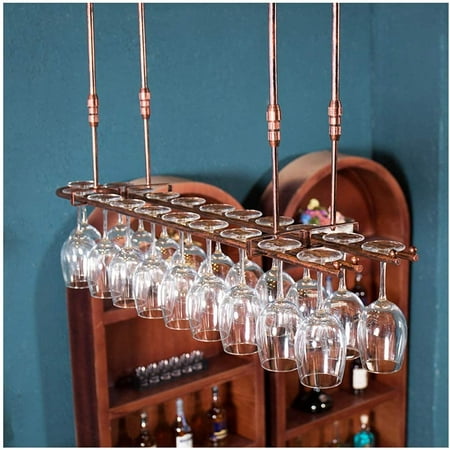 U-Shaped Wine Rack Hanging Wine Glass Holder Vintage Wrought Iron Wine ...