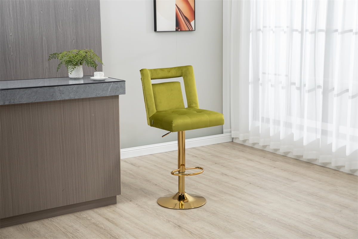 ARCTICSCORPION Modern Bar Stools with Back and Footrest, Upholstered ...