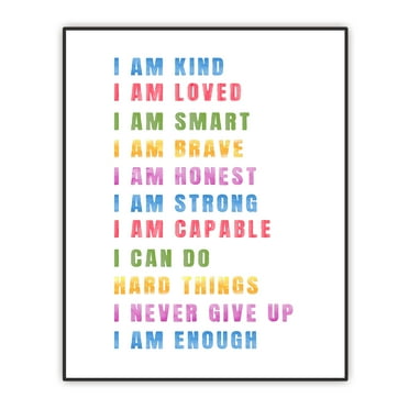 Today I Will - Positive Quote Art Print - Kids Room Décor - Kids ...