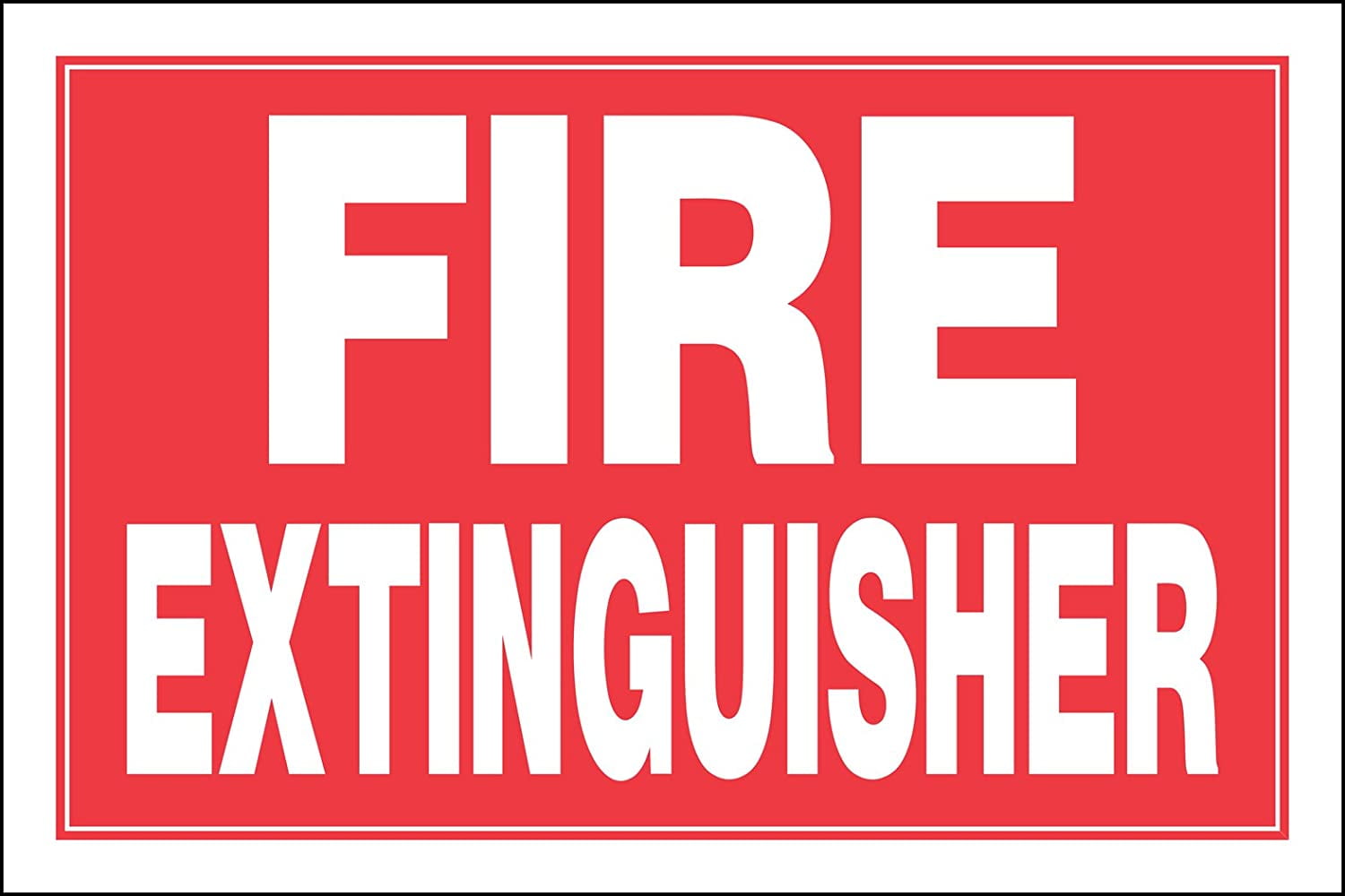 Hillman 8 in. x 12 in. Plastic Fire Extinguisher Sign - Walmart.com