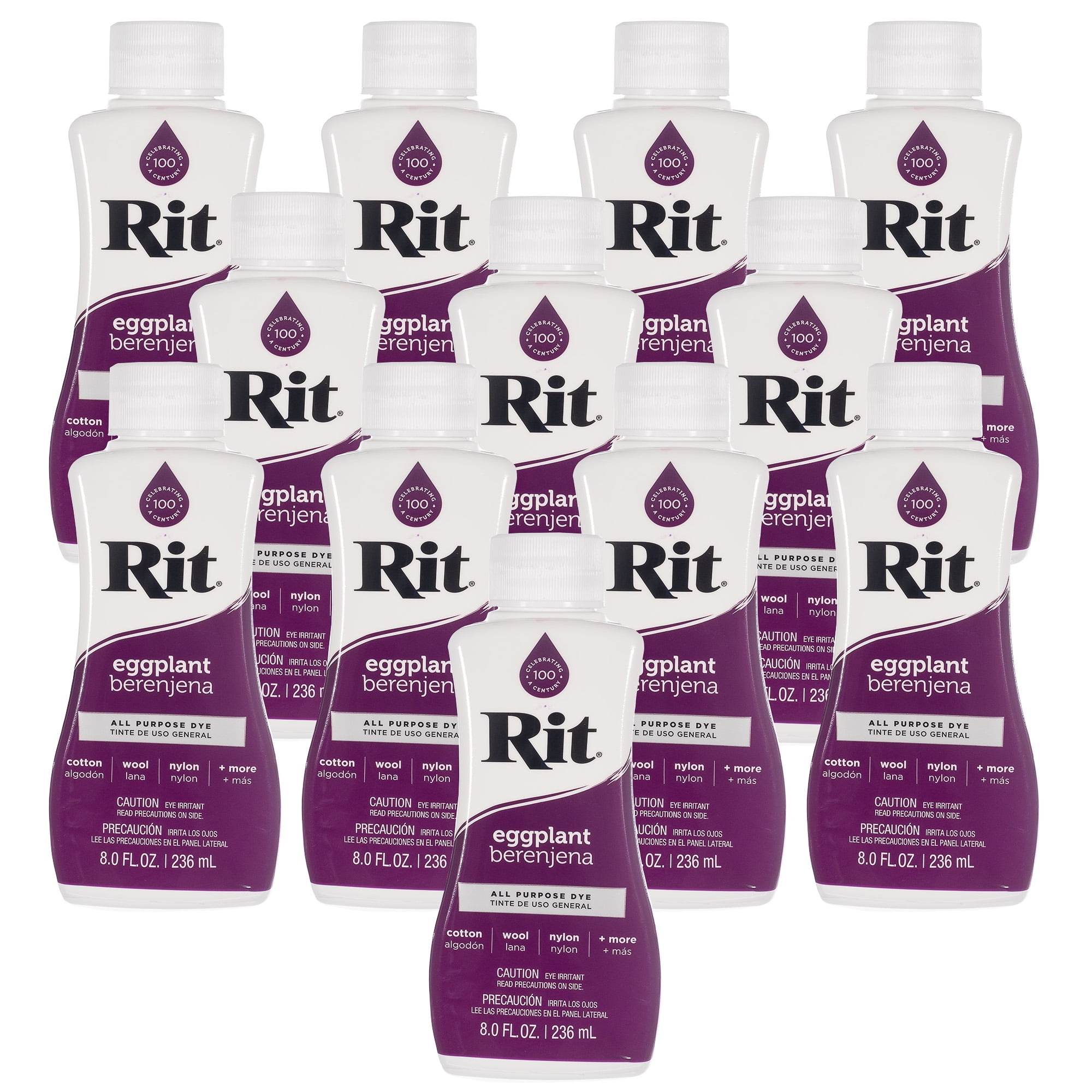 Rit Dye | All-Purpose 8 oz Liquid 12-Pack Case – Eggplant - Walmart.com