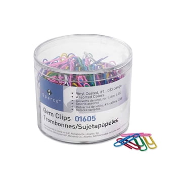 U Brands Paper Clips, Medium 1-1/8" and Large 2" Sizes, Assorted Colors ...