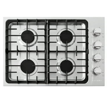 Slide-In Counter Gas Cooktop with 6 Sealed Italian Burners, Black ...