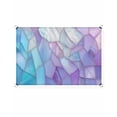 Blue Purple Gradient Sun Shade Sail 6.5'X10' Abstract Glass Geometric ...