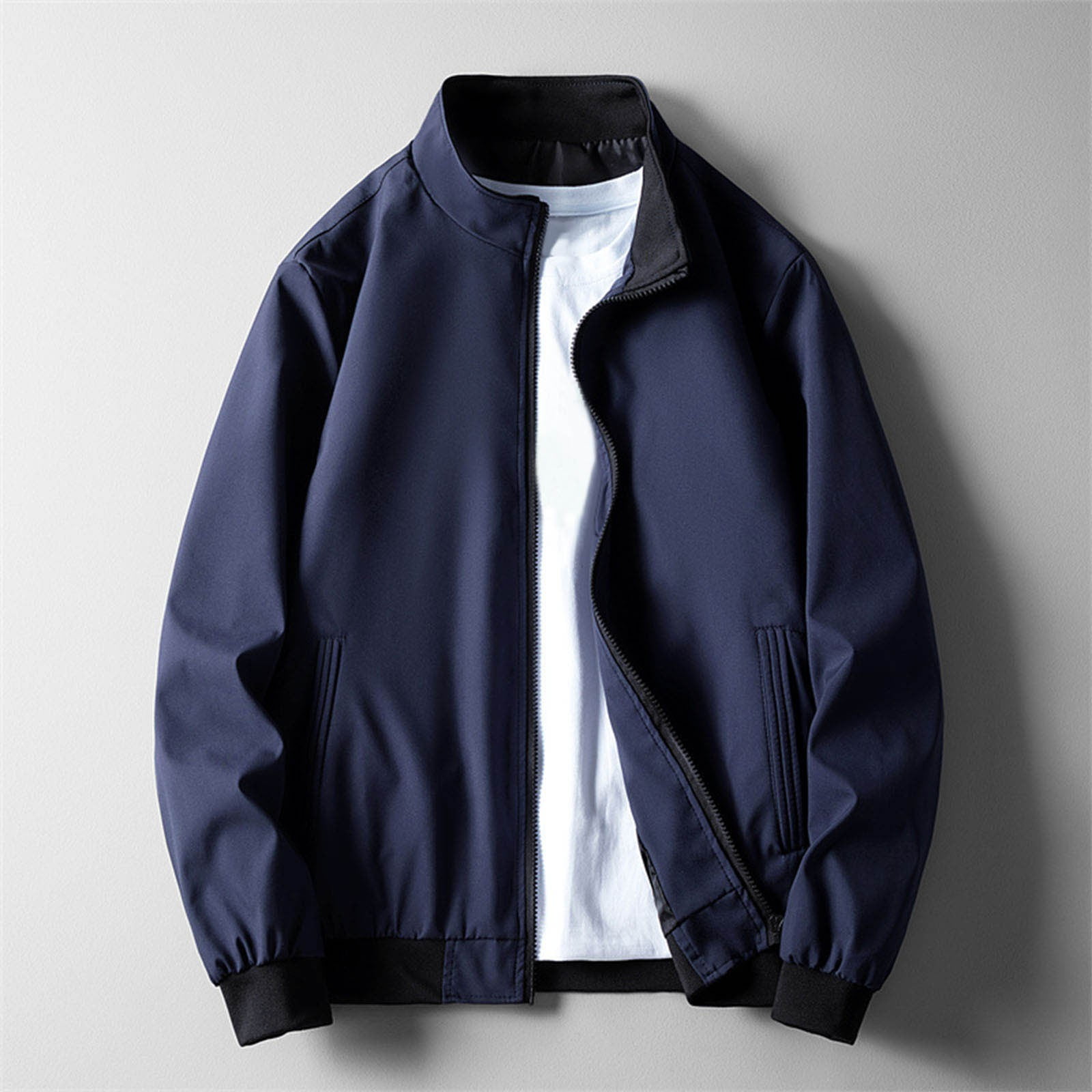 Mgmyaa Men's Classic Hooded Windbreaker with Zipper Pockets Lightweight ...