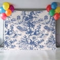Chinese Style Photography Backdrop 10x8FT, Blue Garden Plant Mountain ...