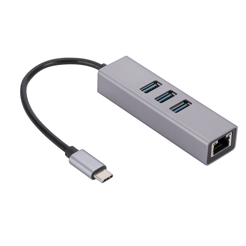 Puerto de red USB 3.0 a RJ45 Divisor USB Base de expansión TYPEC Hub ...