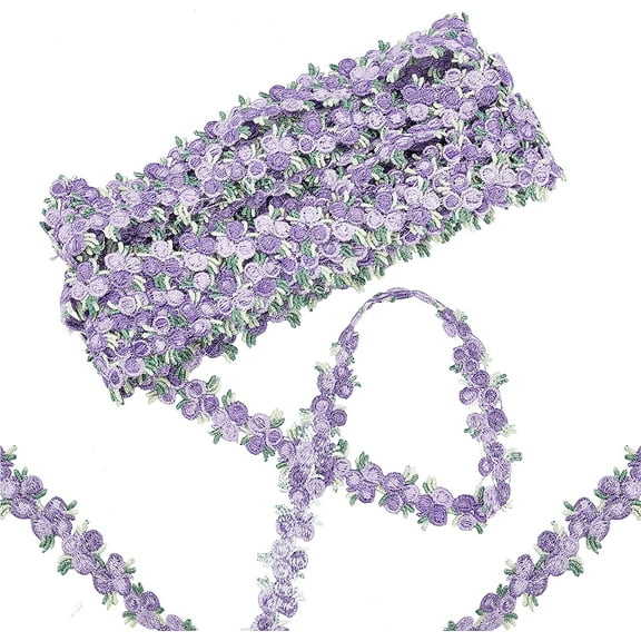 5Yards Flower Trim Ribbon Light Green Flower DIY Lace Applique Sewing ...