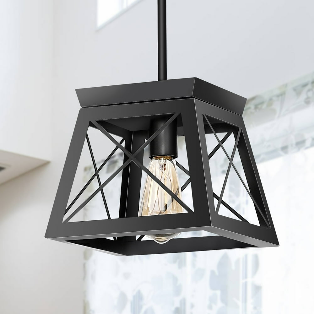 Black Farmhouse Pendant Light Fixture,Vintage Pendant Light Chandelier ...