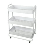Free Shipping! Mainstays Metal Utility Cart 3-Tier Wide Arctic White ...