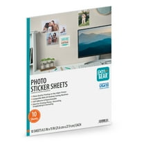Pen+Gear Photo Stickers, 10 Sheets, White, 8.5" x 11" - Walmart.com