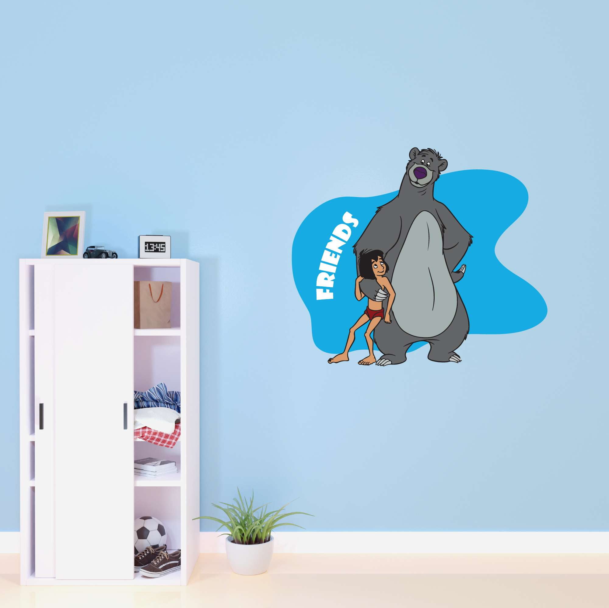 Children Friends Adorable Cartoon Wall Decal Decoration Happy Kid Cute ...
