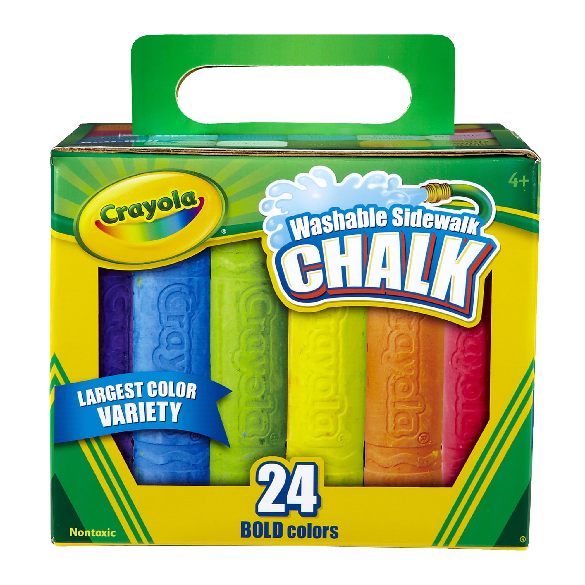 Crayola Washable Sidewalk Chalk, 24 Countper Box, Set Of 4 Boxes ...