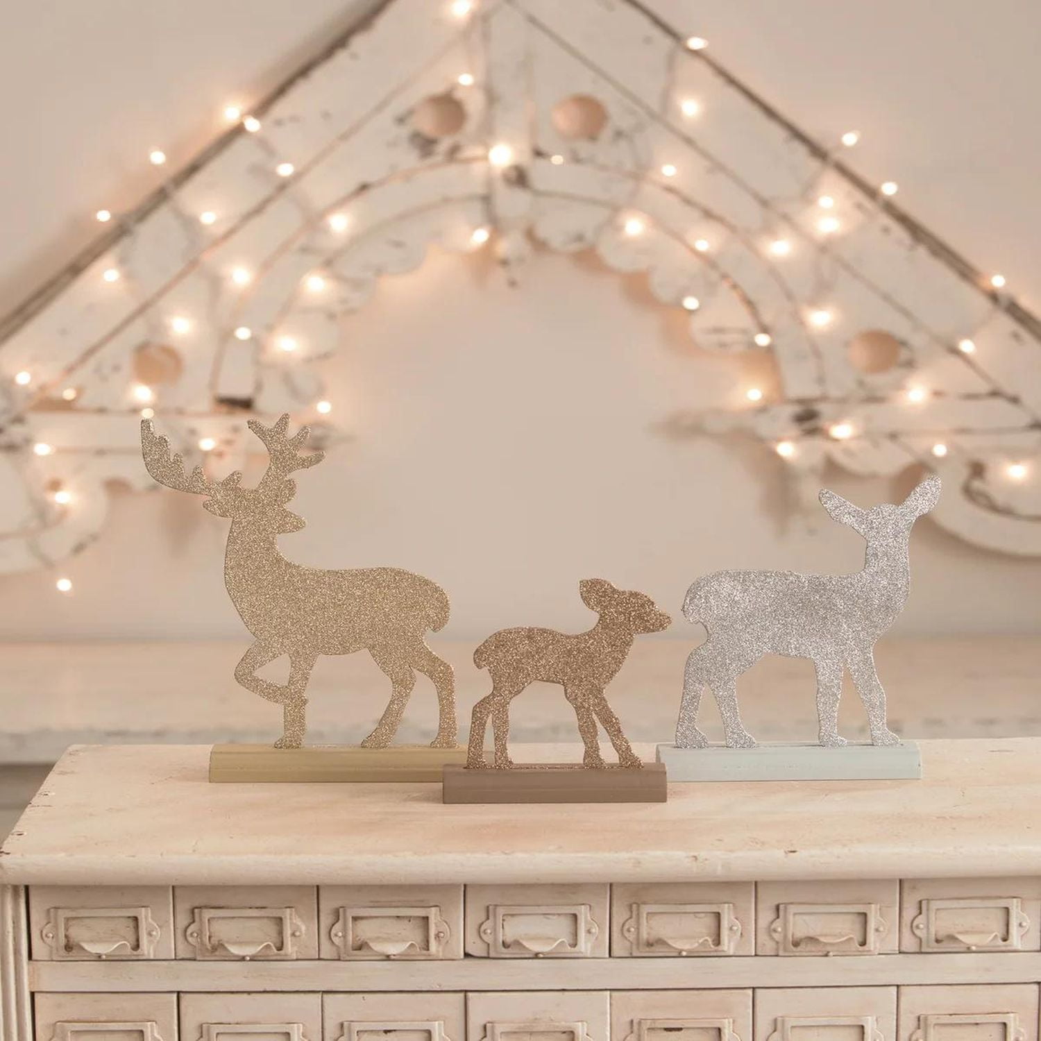 Bethany Lowe Metallic Deer Family, Set Of 3 - Walmart.com