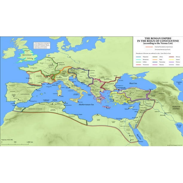 Roman Empire Poster 24In x 36In Art Poster 24x36 Multi-Color Square ...