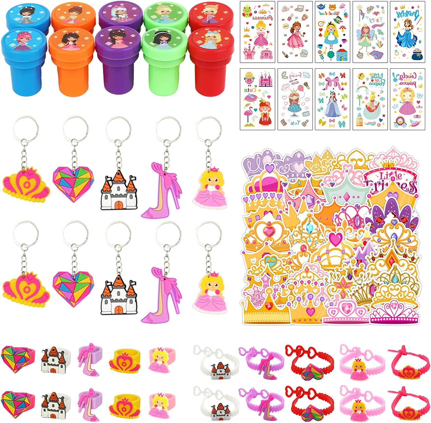 Princess Jewelry Party Favors for Girls, Cartoon Rings for Kids ...