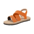 Bkhluea Women Elastic Strap Sandals Open Toe Platform Slip On Shoes ...