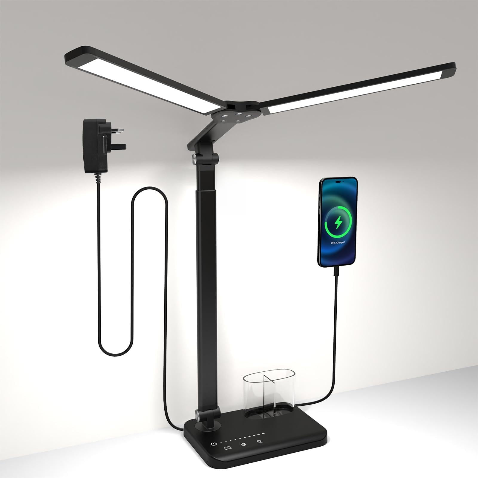 Click here for Woputne Led Desk Lamp  Dual Heads  Height Adjustab... prices