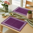 Dark Purple Retro Greek Key Placemats for Dinning Table Set of 4 ...