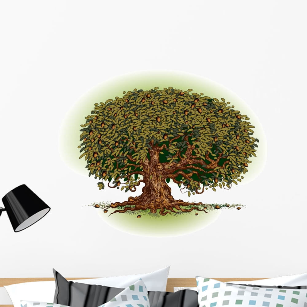 Oak Tree Wall Decal Mural by Wallmonkeys Peel and Stick Graphic (36 in ...
