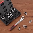 Flex Head Ratcheting Wrench Set, 8-19mm Ratchet Wrench Set with ...