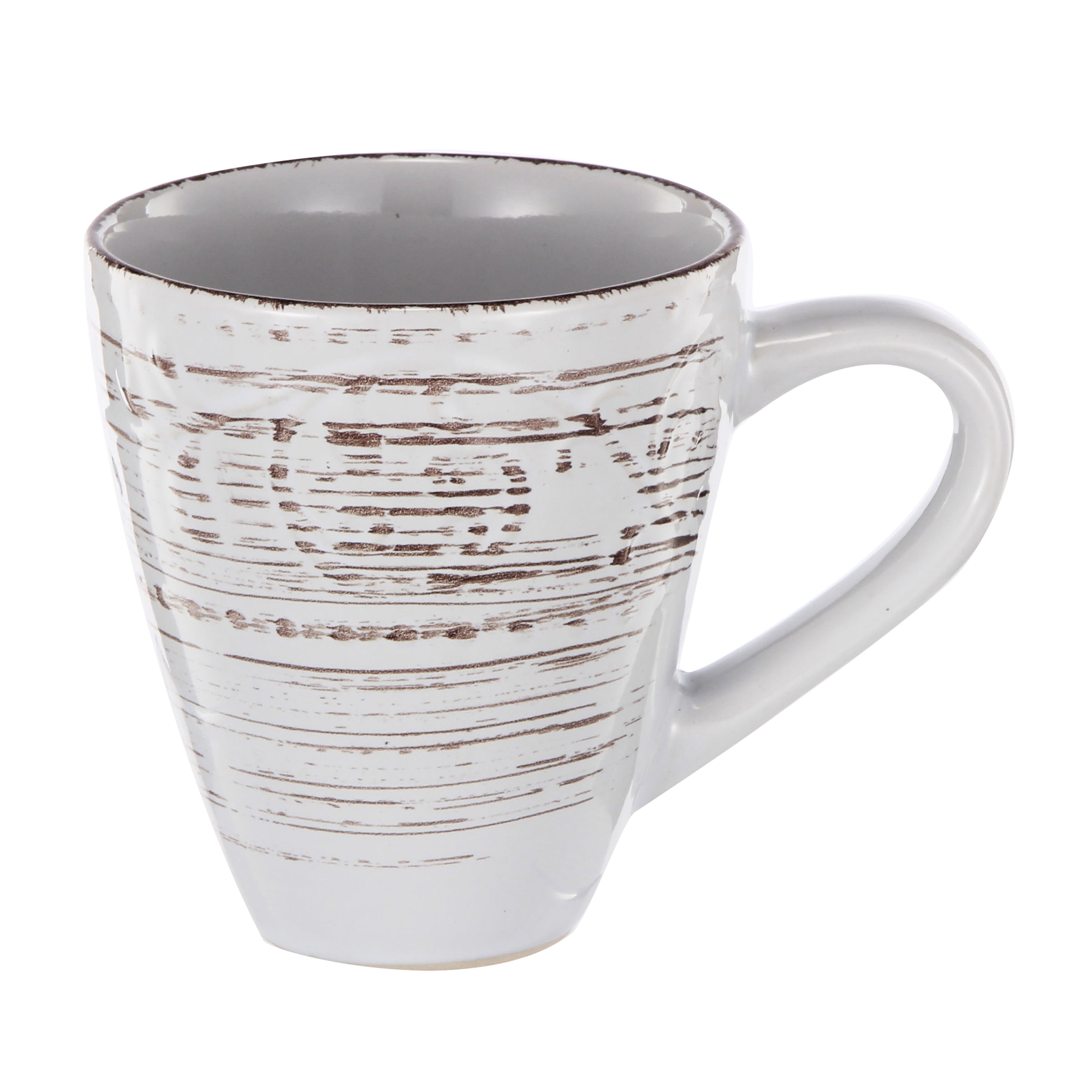 Cream Antiqued Rustic Flare Ceramic Mugs - 12oz - Walmart.com