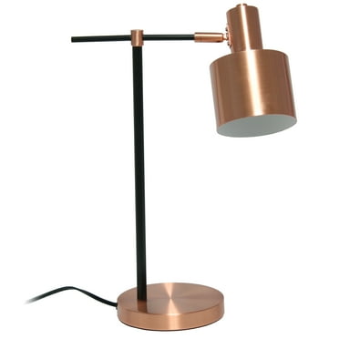 Simple Designs Hammered Gold Drip Mini Table Lamp with White Shade ...