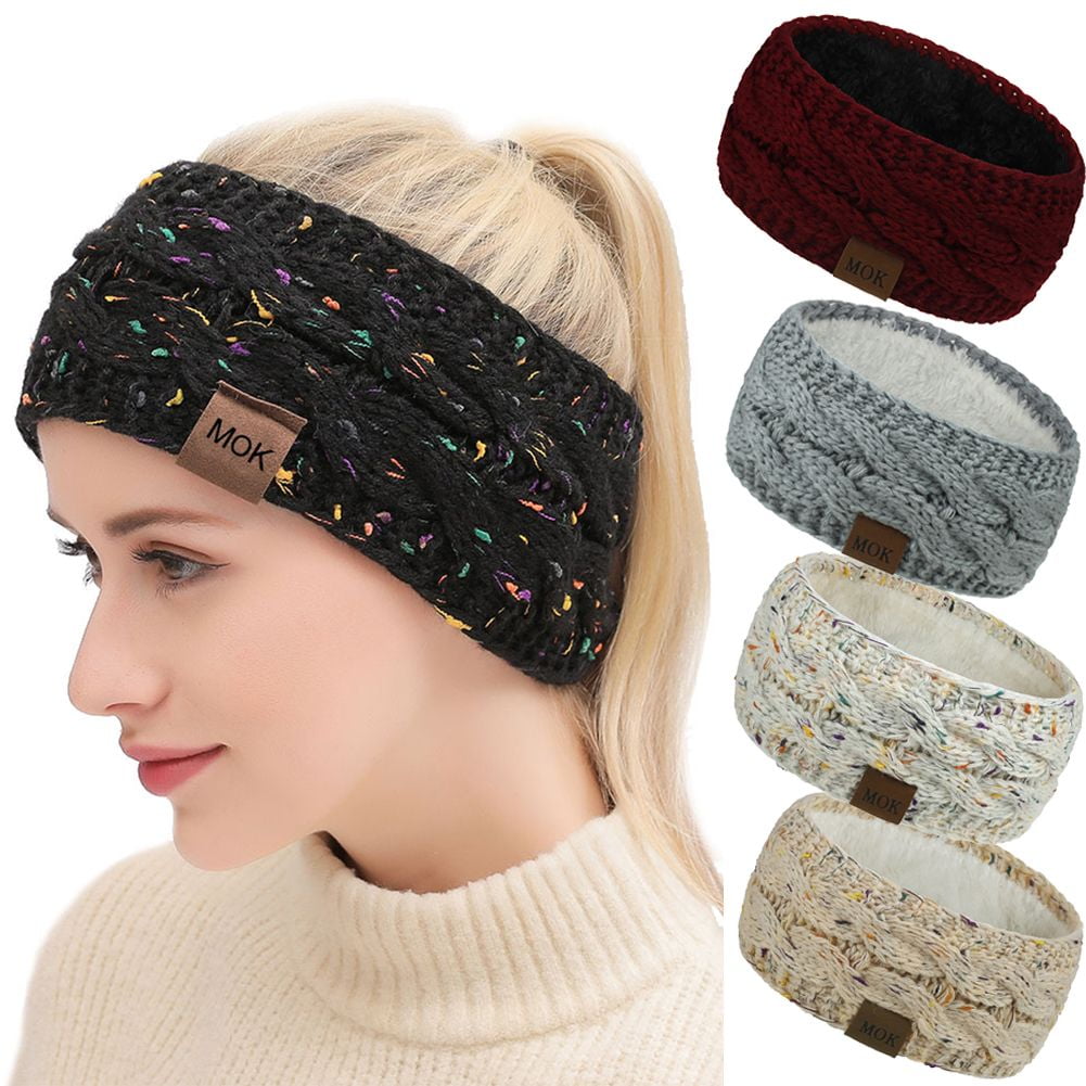 SPRING PARK Winter Headbands Women Knitted Headbands, Winter Chunky Ear ...