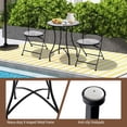 YYAo Side Table, 24" Round End Table, Unique Relief Ceramic Tile ...