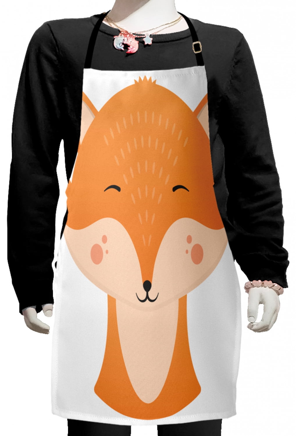 Fox Kids Apron, Simplistic Funny Illustration of Smiling Happy Animal ...