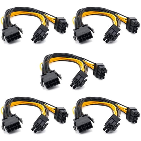 Graphics Card 8 Pin to Double 8 Pin 8+2 Pin PCIE Adapter Cable line, 5 ...