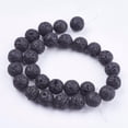 5strands Natural Lava Rock Bead Strands Round 14mm Hole: 1mm 27pcs ...