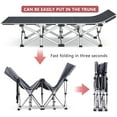 Lilypelle Folding Camping Cot Double Layer Oxford Strong Heavy Duty