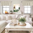 Beige Grid Gingham Window Valance for Kitchen, Abstract Modern ...