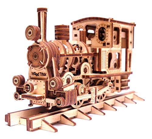 Wood Trick Chug-Chug Train 3D Wooden Mechanical Puzzle 198 Piece Model ...