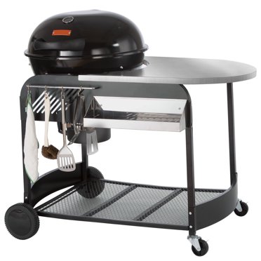 Pilot Rock CBP 135 Park Style Outdoor BBQ Charcoal Grill & Post Black ...