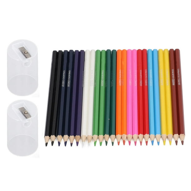 24Pcs Colored Pencils 12 Vibrant Colors Smoothing Coloring Sketch ...