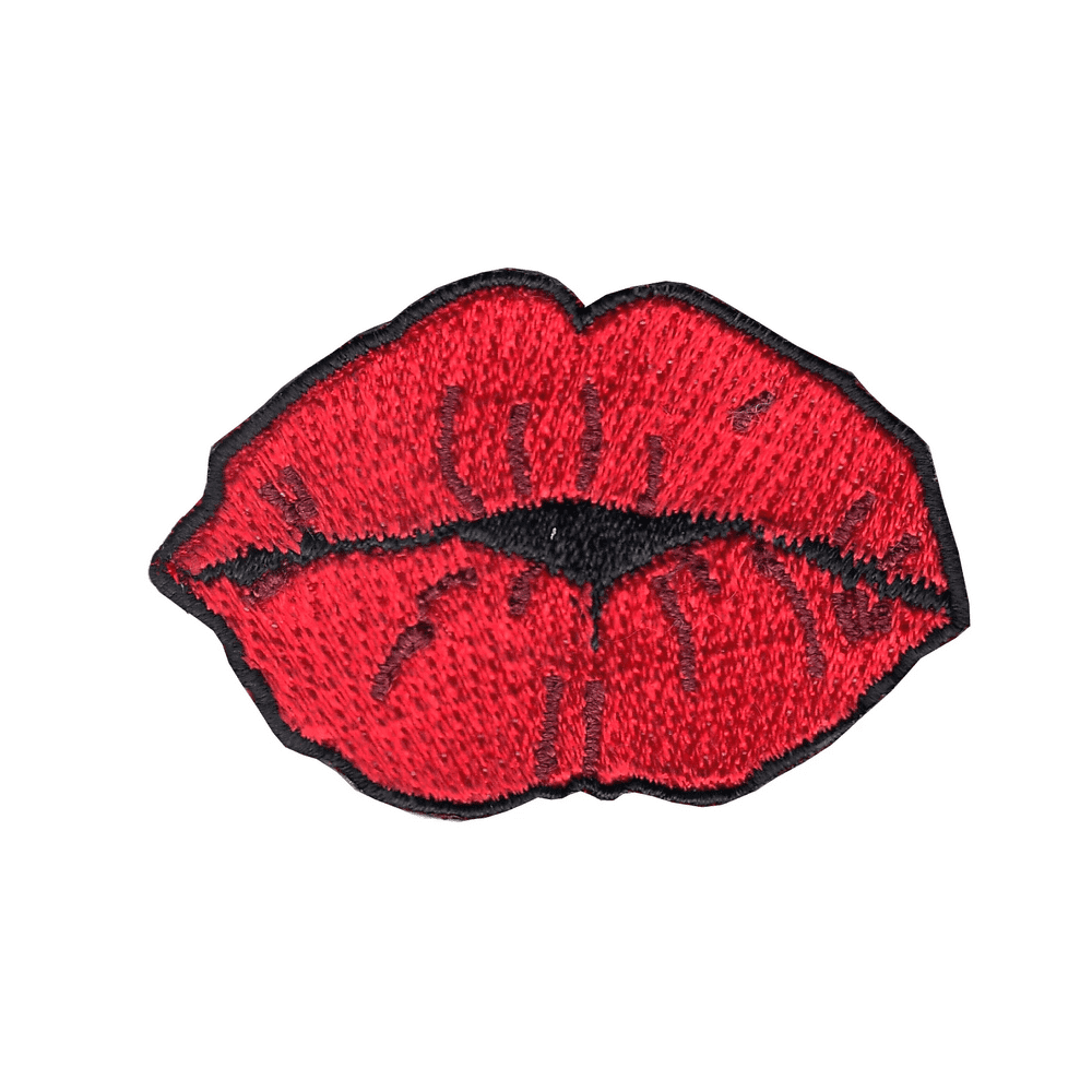 Lips Embroidered Iron On Patch