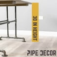Pipe Decor Industrial Dining Steel Pipe Kitchen Table Kit, Bridge ...