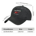 Adjustable Vintage Cotton Washed Distressed Baseball Cap - Black with ...