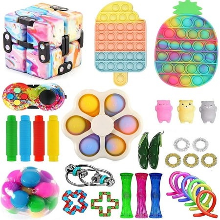 Fidget Toy Pack 30 PCS Sensory Fidget Toys Packs with Simple Dimple ...