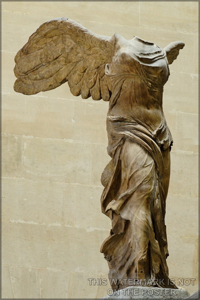 24"x36" Gallery Poster, Winged victory Nike of Samothrace. winged ...