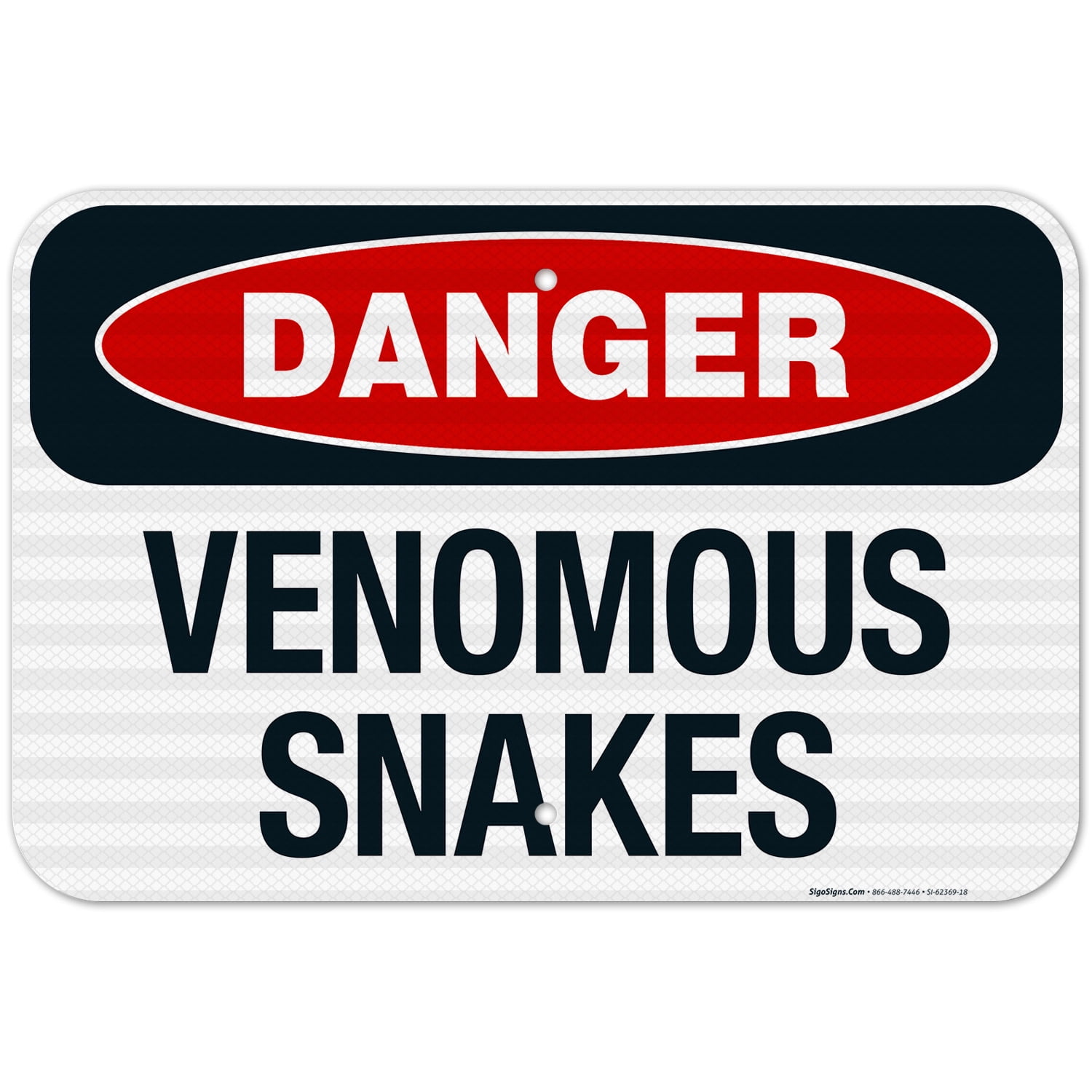 Danger Venomous Snakes Sign, - Walmart.com