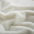 Dearfoams Back Dye Faux Rabbit Fur 2-Piece White Polyester Fill Duvet ...